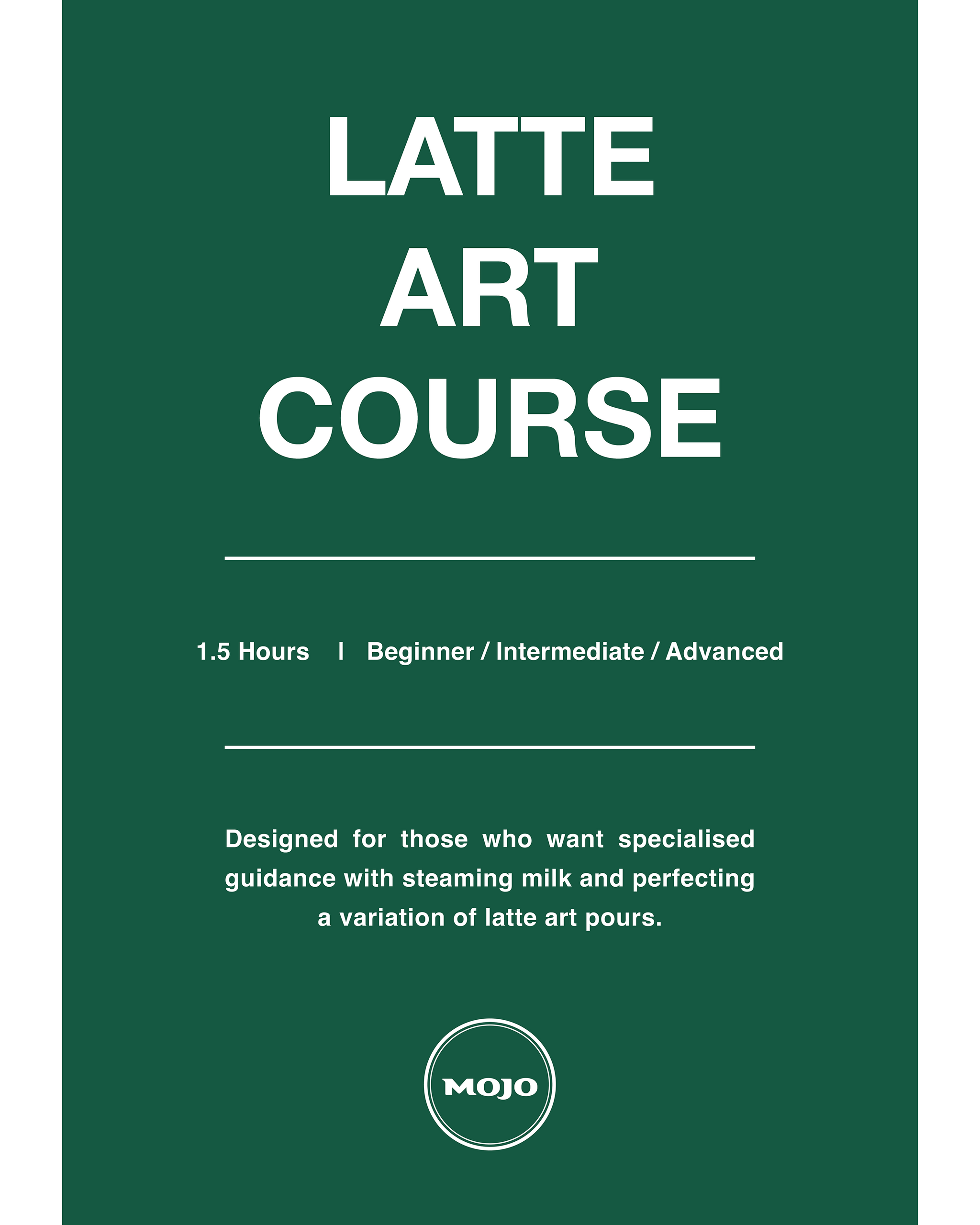 Barista Courses - Mojo Coffee